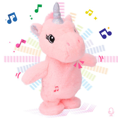 Easfan Talking Unicorn Repeats What You Say Walking Singing Stuffed ...