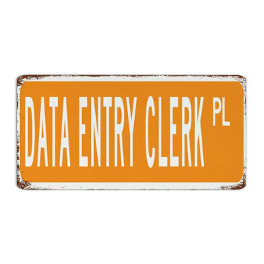 Data Entry Clerk Yellow Retro Metal Tin Sign Farmhouse Laundry Signs ...