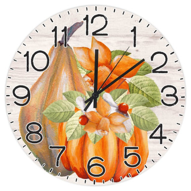 Fall Autumn Pumpkin Wooden Wall Clcok Halloween Vintage Farmhouse Fall ...