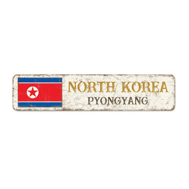 North Korea Country Souvenir Aluminum Metal Sign City Souvenir ...