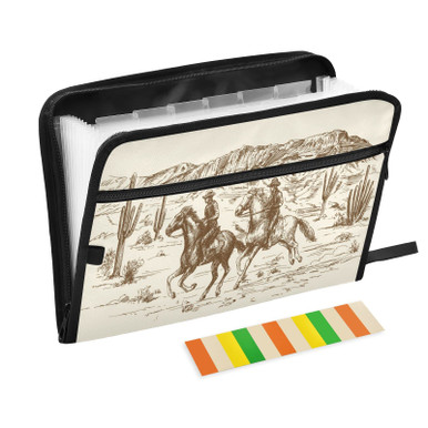 Kcldeci Expanding File Folder 13 Pocket American Wild Western Desert ...