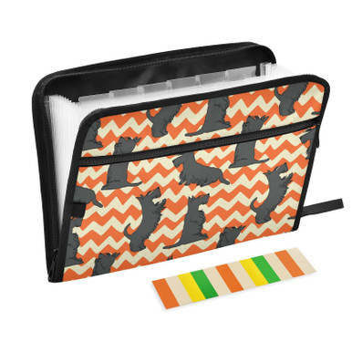 ZZKKO 13 Pockets Expanding File Folder Cute Scottish Terriers with ...