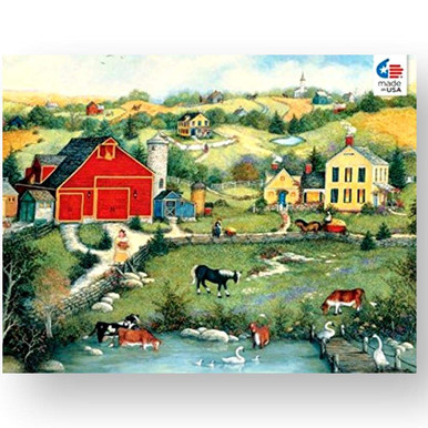 Ceaco Linda Stock Nelson Sweet Meadowland Jigsaw Puzzle with Poster ...