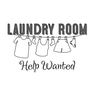 Vinyl Wall Quotes Stickers Laundry Room Help Wanted Quotes Words Letter ...
