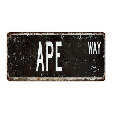 Apes Black Retro Metal Signs Outdoor Farmhouse Yard Signs Retro Way ...