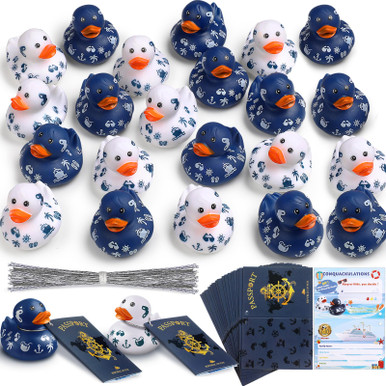 Jerify 20 Packs Rubber Duck with Tag Card for Cruising, 20 Pieces ...
