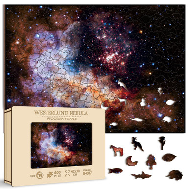 Wooden Space Puzzle 500 Pieces Adult, Solar System Galaxy Puzzle ...