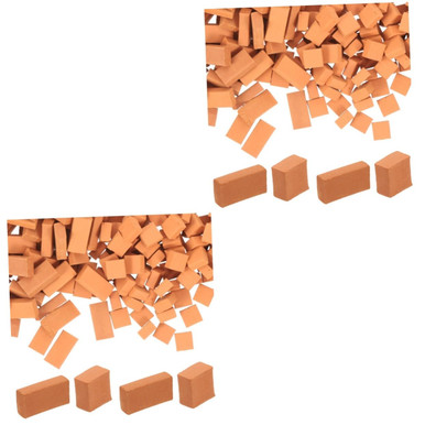 Toyvian 400 Pcs Model Brick Toy Bricks for Garden Wall Dollhouse ...