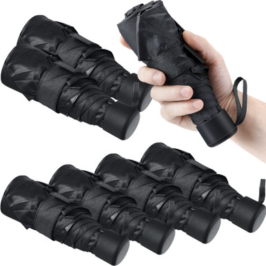 6 Pieces Travel Umbrella Small Mini Umbrella for Travel Lightweight ...