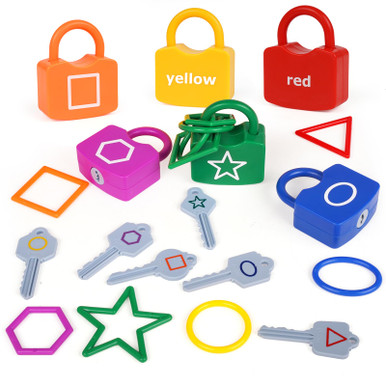 Shape Sorting Matching Learning Locks Toys, Toddler Montessori ...
