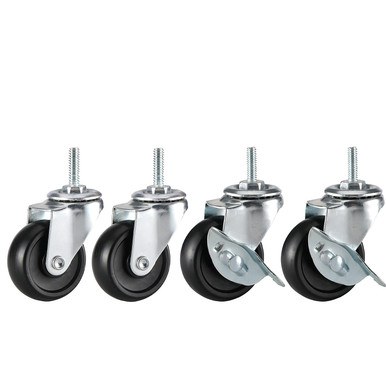 2 inch Caster Wheels,Rubber Caster Wheels,1/4-20 Threaded Stem Casters ...