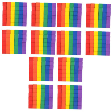 EXCEART 300 Pcs Counting Blocks Small Block DIY Craft Cube Blocks ...