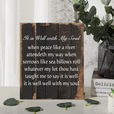 Country Rustic Style 10x12in Motivational Quotes Wood Pallet It is Well ...