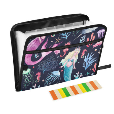 Mermaids Accordion File Organizer Portable Document Receipt Organizer ...