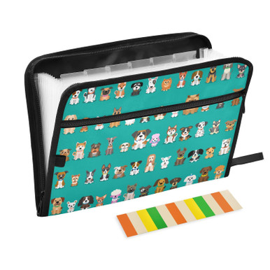 Different Cartoon Dogs Accordion File Organizer Portable Document ...