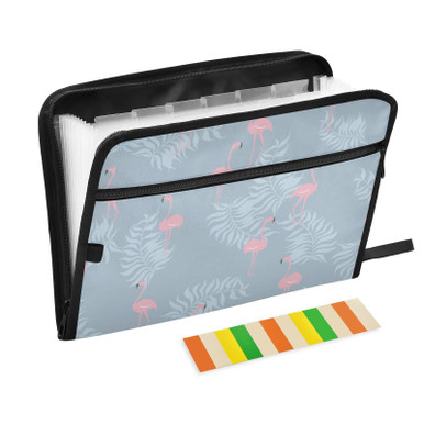Flamingo Pink Accordion File Organizer Portable Document Receipt ...
