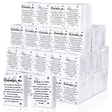 Sinmoe 120 Bulk Memorial Facial Tissues Inspirational Poem Funeral ...