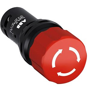 ABB CE3T-10R-01 Push Button Switch, 30 mm, Twist Release, 1 NC, Red - Warehousesoverstock