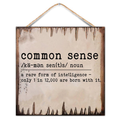 Custom Common Sense Definition Print Hanging Sign Common Sense Laundry ...