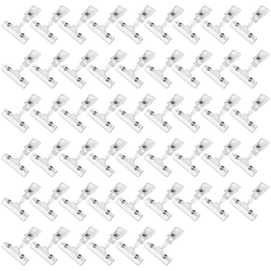 Clear Sign Clips on Merchandise Display 50 Pack Plastic Label Pop Clips ...