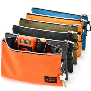 6PCS Tool Pouch, Small Canvas Tool Bag with Zipper, Portable Heavy Duty ...