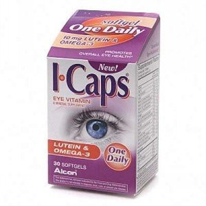 I-Caps Eye Vitamin & Mineral Supplement, Lutein & Omega-3, Softgels ...