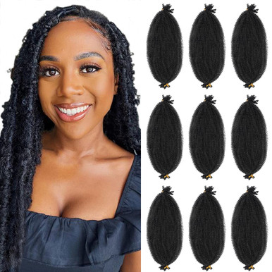 Pre-Separated Springy Afro Twist Hair 24 Inch Long 9 Packs Soft Afro ...