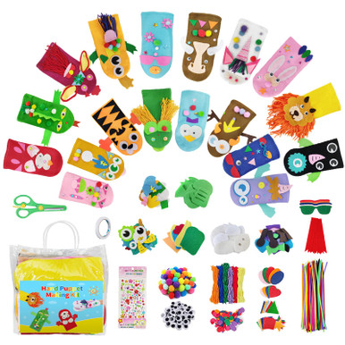 4U4EVER 18 Pcs Hand Puppet Making Kit for Girls and Boys; Art Craft ...