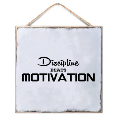 Chic Style Wood Sign Discipline Motivation Wooden Wall Art Plaque for ...