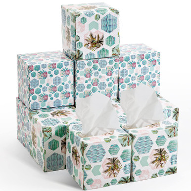 Colarr 12 Packs Facial Tissues Boxes 80 Tissues Box Square Soft Tissues ...