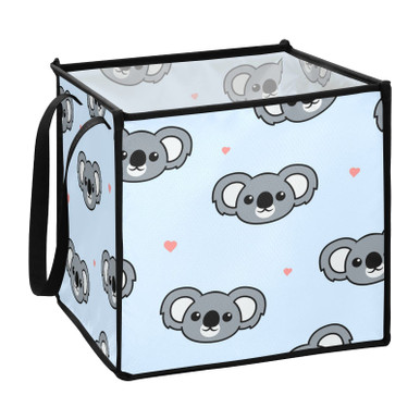 Cute Koala Cartoon Storage Bin Collapsible Toy Storage Basket Cube ...
