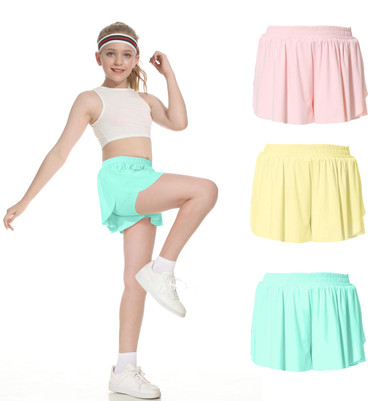 Youth Butterfly Shorts Girls 10-12 Kids Flowy Athletic Shorts 14-16 ...