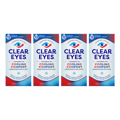 Clear Eyes Cooling Comfort Redness Relief Eye Drops - 0.5 Fl Oz (Pack ...