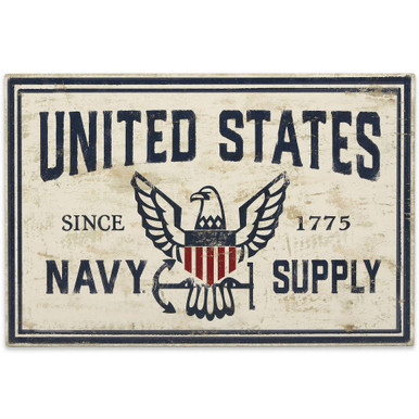 Open Road Brands U.S. Navy Wall Art - Vintage Navy Crate Wall Decor ...