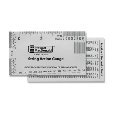 StewMac String Action Gauge And Ruler, Inches, Stainless Steel ...