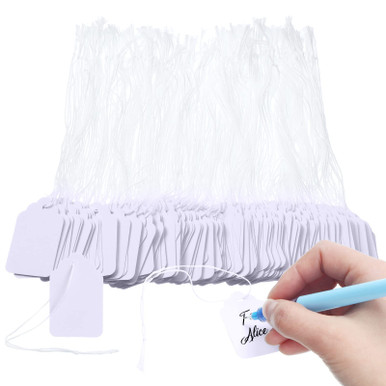 3000 Pcs Price Tags with String Attached White Hanging Price Tags ...