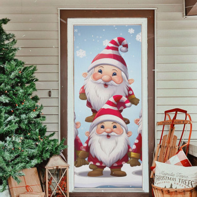 Christmas Winter Gnome Red Door Cover Decorations Birthday Parties ...