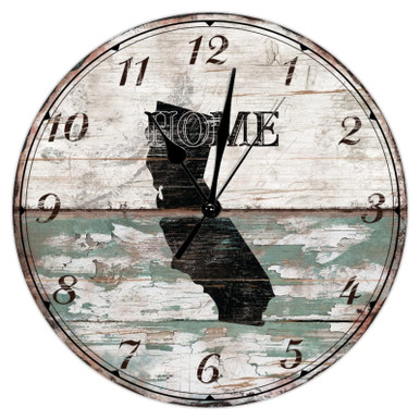 California State Home Shabby Clock for Wall Battery Operated Silent ...