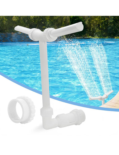 Waterfall Pool Fountain - Adjustable Dual Spray Pool Fountains for ...