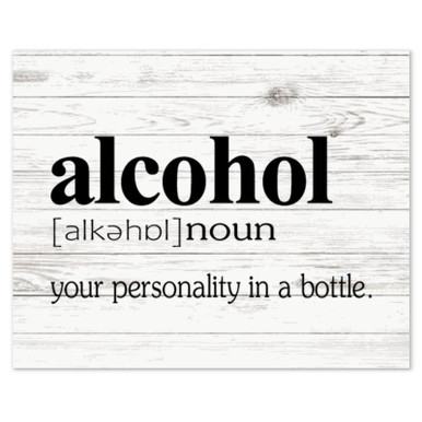 Funny Wood Signs Alcohol Noun Definition Vertical Wood Plaque Sign ...