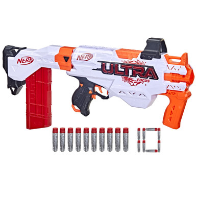 NERF Ultra Focus Motorized Blaster, 10-Dart Clip (Amazon Exclusive ...
