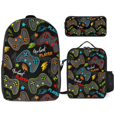 TsyTma Laptop Backpacks 3 Pieces Set Vintage Video Game Controller ...