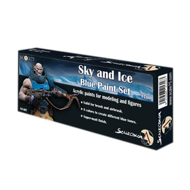 Scale 75 Scale Color Blue Paint Set, Sky and Ice Paint Set ...
