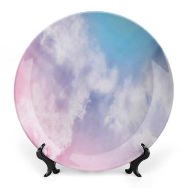 XISUNYA 8 Inch Decorative Plate, Pastel Dinner Plate, Fantasy Sky ...
