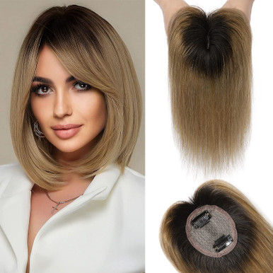 REECHO Hair Toppers for Women Real Human Hair, Hair Toppers with Bangs ...