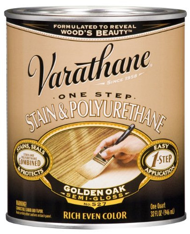 Rust-Oleum 225244 One Step Stain & Polyurethane, Golden Oak; Quart ...