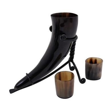Mythrojan Drinking Horn Authentic Medieval Inspired Viking Wine/Mead ...
