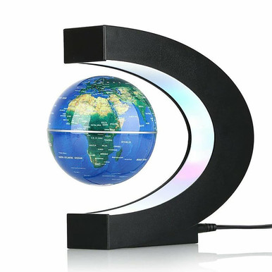 Magnetic Levitation Globe with LED Light, Cool Gadgets Floating Lamp ...