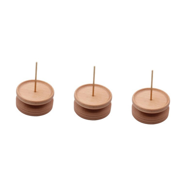 SEWACC 3pcs DIY Wood Spool Stand Vertical Spool Holder Embroidery Spool ...