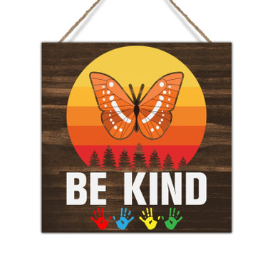 Butterfly Autism Be Kind Vintage Wall Art Autism Awareness Wood Plaque ...